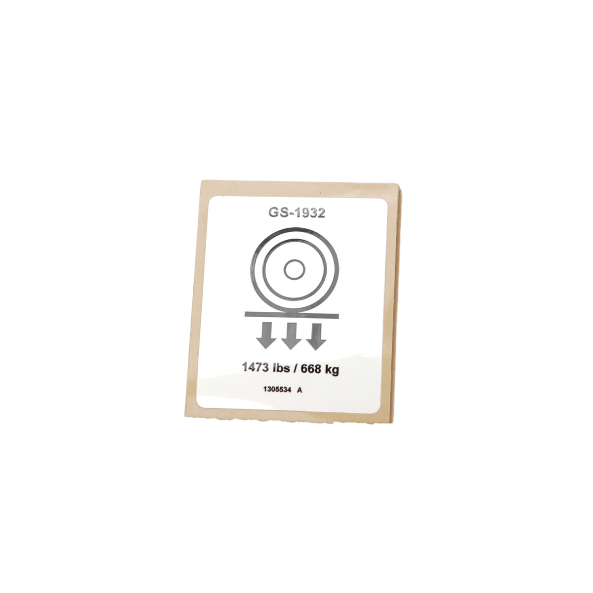 Genie Wheel Load E-Drive Decal Label 1305534GT | Genie Parts Catalog ...