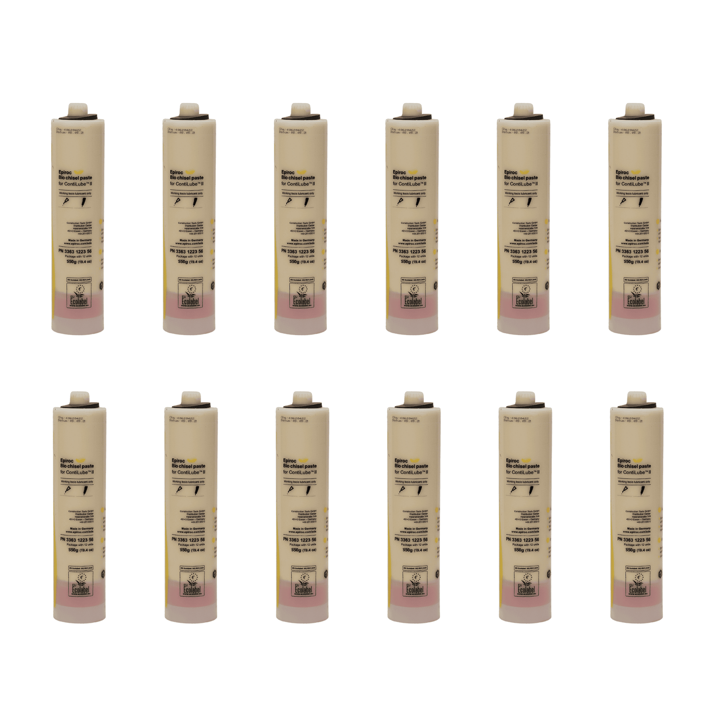 Epiroc Bio Chisel Paste (12 Pack) 3363122356 | Epiroc Parts Catalog ...