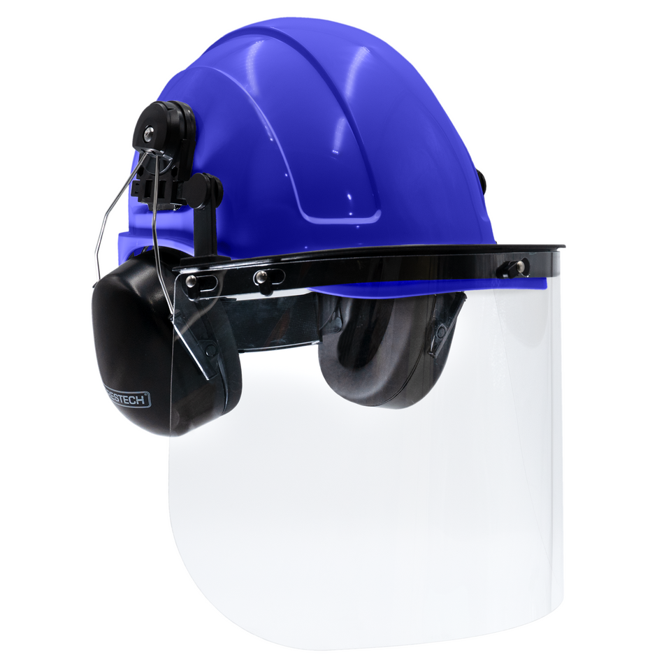Jorestech Cap-Style Hard Hat Kit with Mountable Earmuffs and Hi-Transp ...