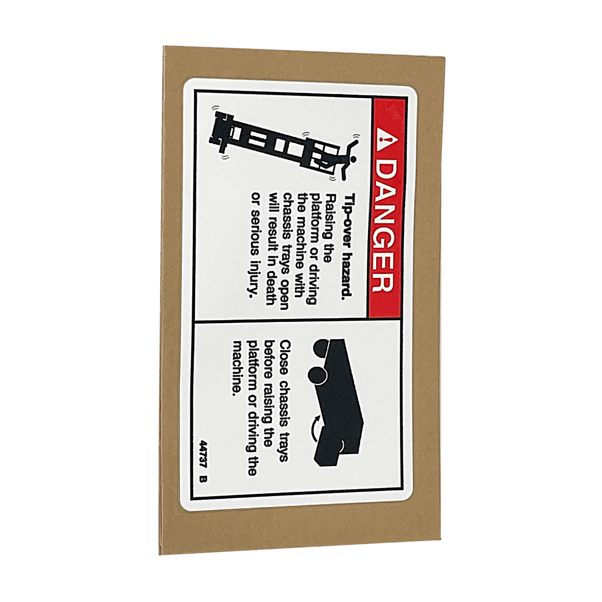 Genie Decal, Danger, Tip Over Trays 44737GT | Genie Parts Catalog ...