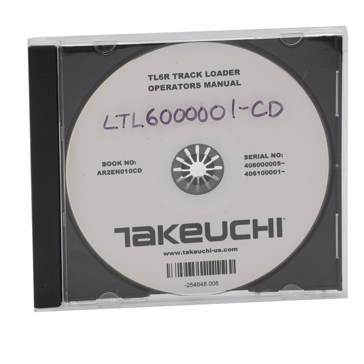 Takeuchi Operators Manual Tl6R Ar2En010 Sn 406000005-Cd LTL6000001-CD ...